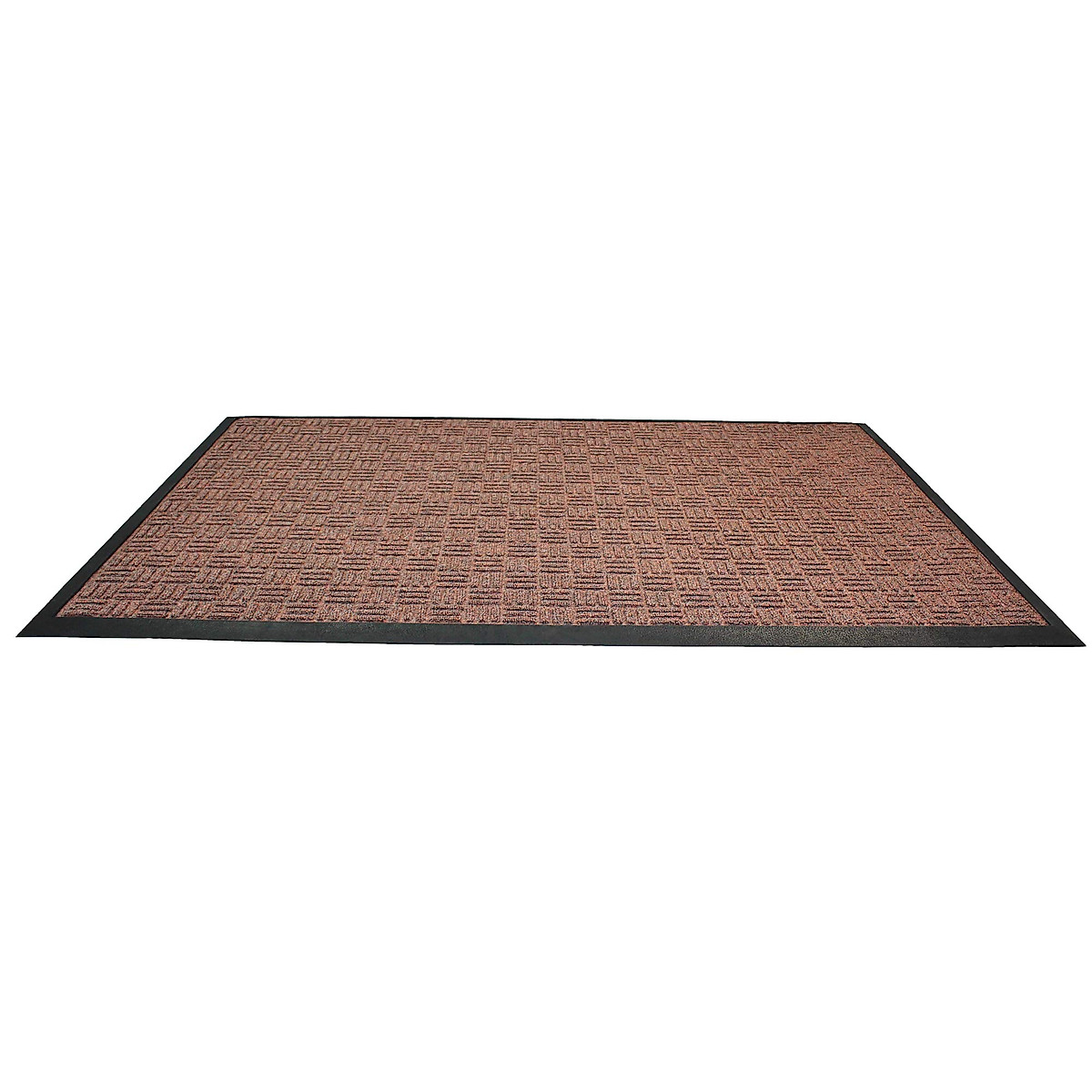 ULTRALUX Premium Indoor Outdoor Door Mat 35” x 59” Absorbent, Strong, Non-Slip Entry Rug Heavy Duty Rubber Backed Doormat, Brown Dirt Barrier Entrance Mat