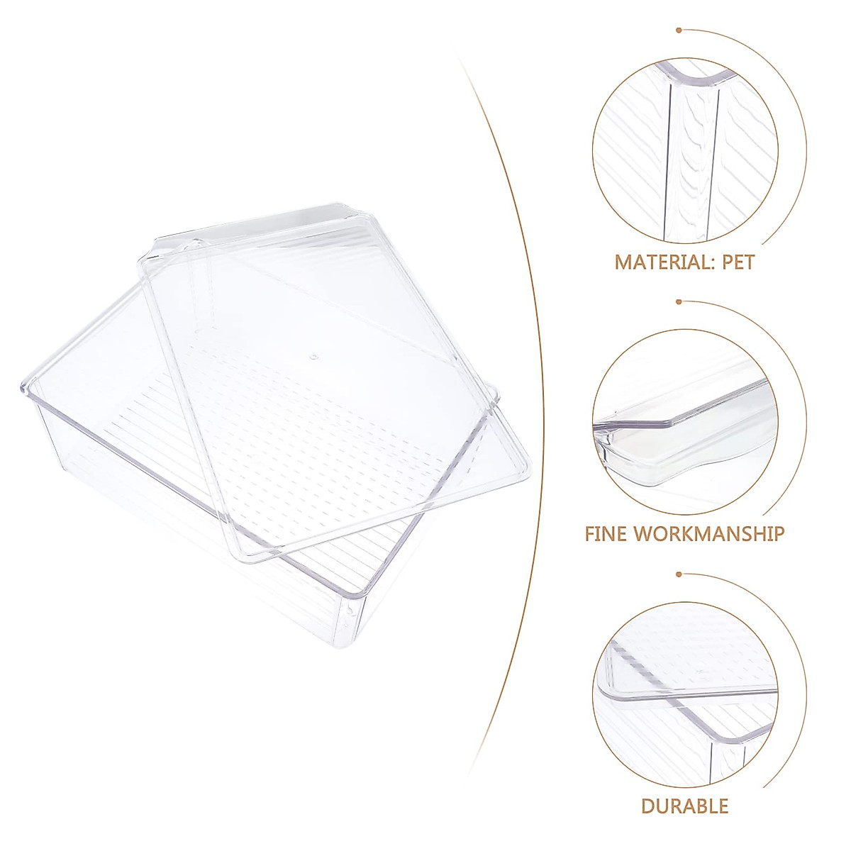 FOMIYES 1pc Refrigerator Storage Box Fridge Organizer Clear Plastic Storage Bins Fruit Container Desk Fridge Cabinet Kitchen Fridge Food Container Fruit Box The Pet With Cover