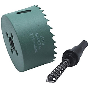 LC LICTOP 65mm/2.5 Inch BI-Metal Wood Hole Saws Bit Cut Smooth and Fast for Cornhole Board Metal Plastic Fiberboard,Green