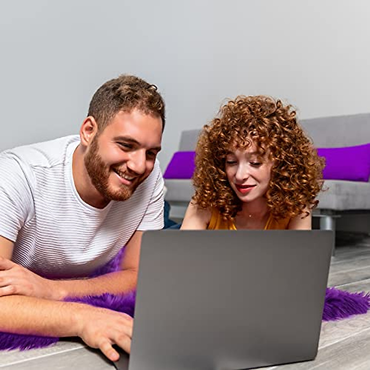 BENRON 3x5 Area Rug,Purple, Faux Sheepskin Rugs for Bedroom Living Room, Plush and Soft Carpets Door Mat Table Tops Sofa Covers Luxury Home Decor