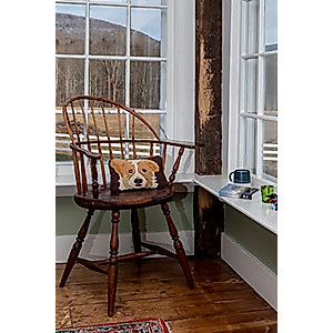 Chandler 4 Corners Artist-Designed Corgi Puppy Hand-Hooked Wool Decorative Throw Pillow (8” x 12”) Dog Pillow for Couches & Beds - Easy Care & Low Maintenance Pillow - Welsh Corgi Throw Pillow