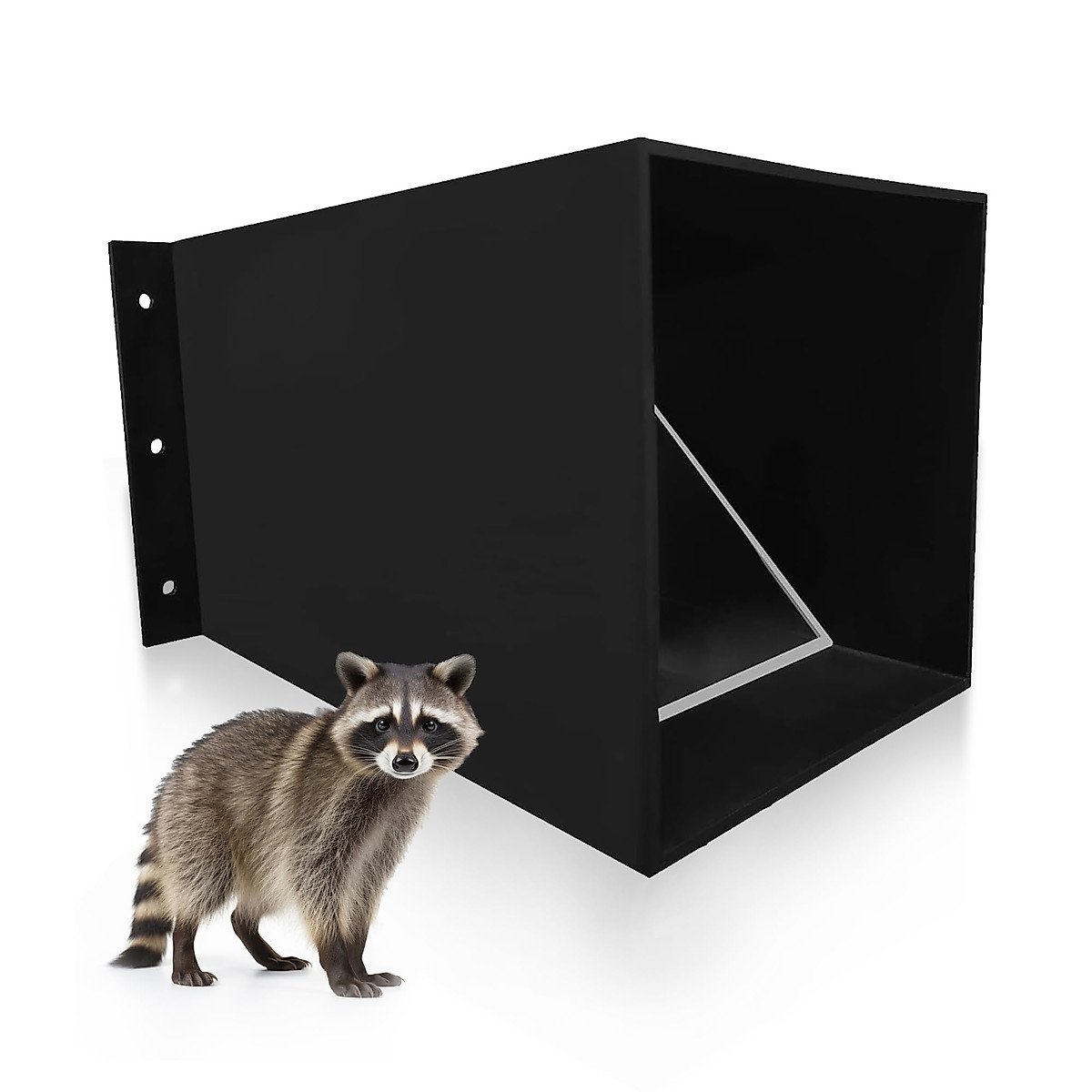 Rhino Excluders® Prochute™ Excluder One Way Door for Removal of Raccoons, Skunks, Opossums, Groundhogs and Rabbits - Black
