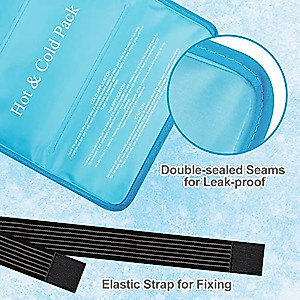 Reusable Ice Packs for Injuries Shoulder - Dual Use Hot & Cold Packs for Pain Relief, Cold Compress Wrap for Relief Tendonitis, Bursitis, Sore Muscles, Bruising, Swelling and Neck Pain