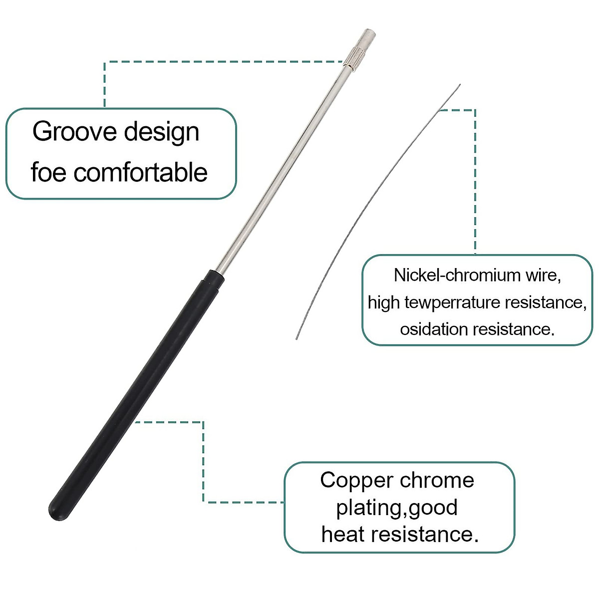 Baluue 24pcs Reusable Inoculating Loop Nichrome Tip Microbiology Inoculation Rod Wire Needle Tips Inoculation Loop for Tissue Culture Laboratory Tool Mycology Supplies Nutrient Agar