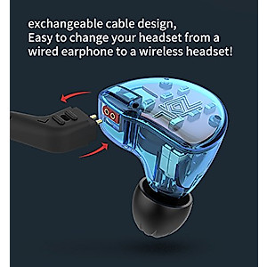 Kinboofi KZ ZS10 Earbuds Headphone, in Ear Monitor Hybrid 4 Balanced Armature and 1 Dynamic Driver Earphone with Detachable 2 Pins Cable for MP3 Player, Android Smart Devices (with Mic, Black)…