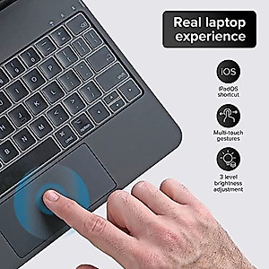 mobee Magic Keyboard Case for iPad Pro 12.9/13 inch & iPad Air 13, Magnetic Keyboard Case with Multi-Touch Trackpad, Backlit (Onyx, iPad Pro 13 inch M4 2024)