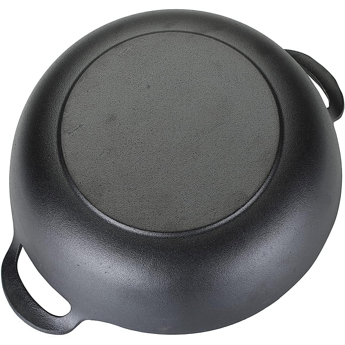 Healthy Choices 3 Qt Pre Seasoned Cast Iron Grilling Wok with 2 Loop Handles, 12" Heavy Duty Wok Pan, Griddle & Stir Fry Pans, Induction Cooktop, Oven Safe, Stovetop, Indoor/Outdoor, Indian Deep Kadai