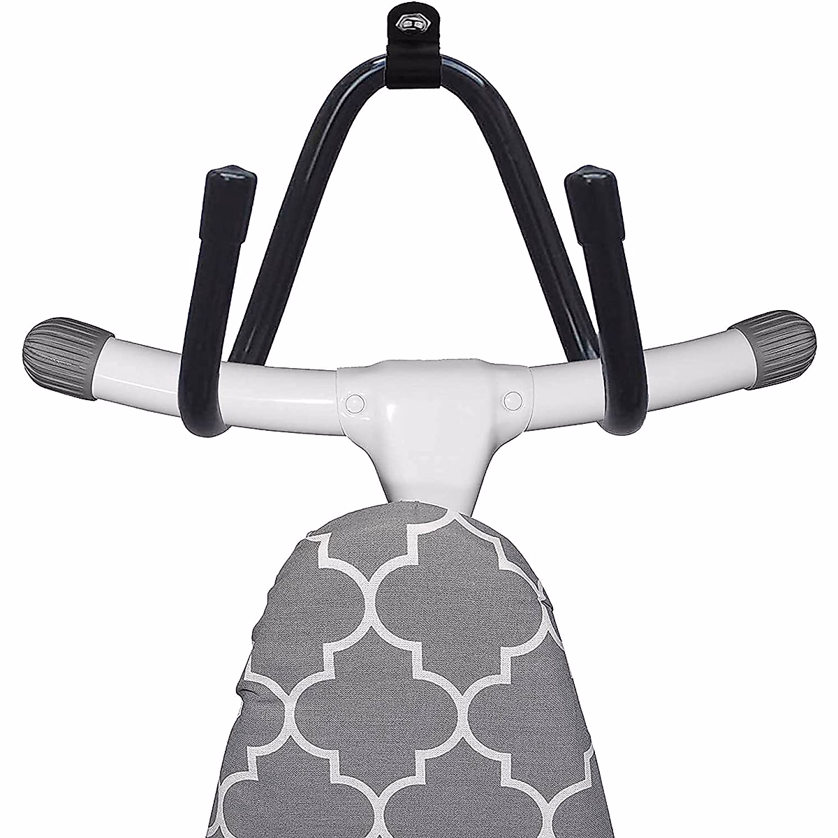 Pmsanzay Ironing Board Hanger Wall Mount Ironing Board Holder Organizer Wall Rack Iron Board Caddy, Adjustable Rack Great for Laundry Rooms Storage Rack Hanging Shelf Hanger - Hold up to 50LB.