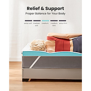 Dreamsmith 3 Inch Memory Foam Mattress Topper Full, Cooling Gel-Infused Bed Topper for Back Pain with Removable Soft Cover, CertiPUR-US Certified, Full