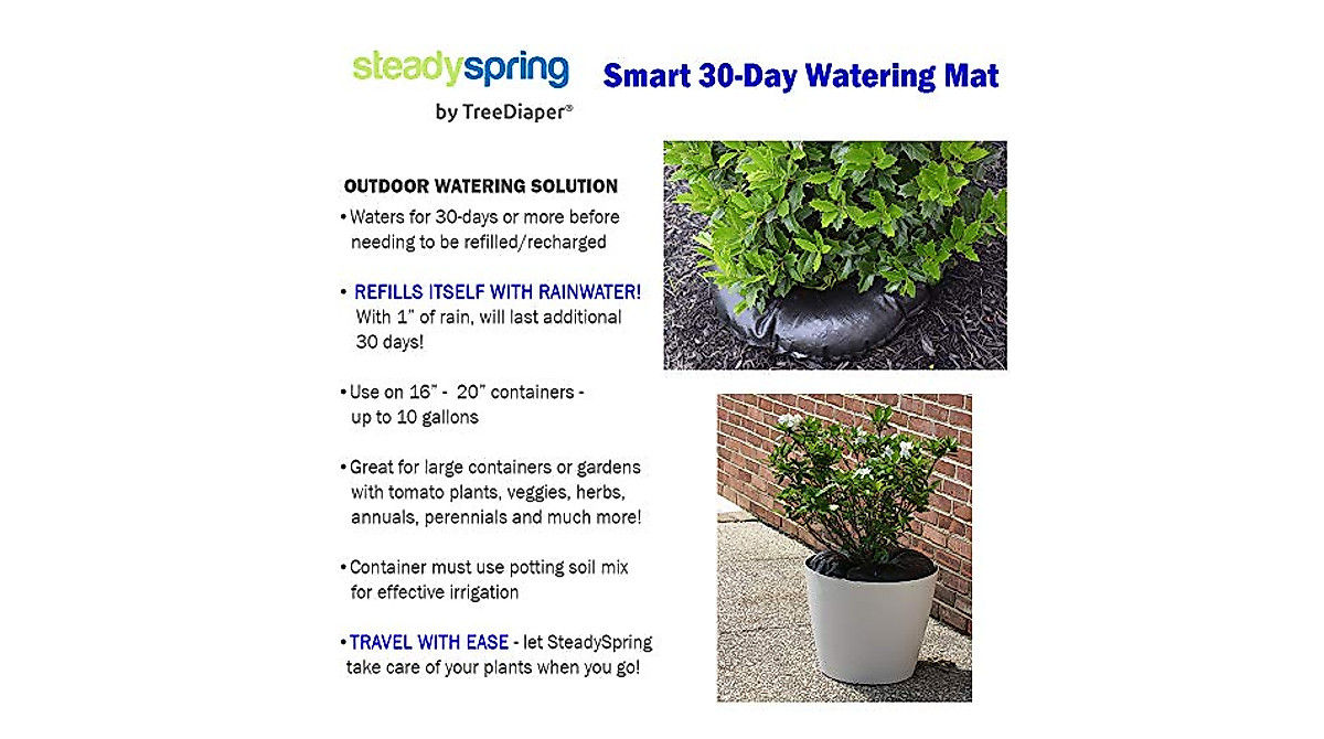 SteadySpring Smart Watering Mat: 30-Day Self-Watering for Plants
