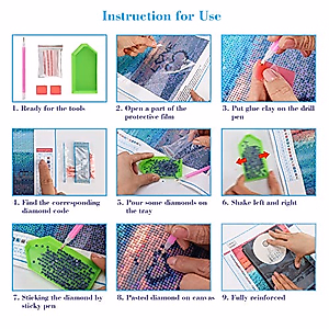 NASHRIO 5D Diamond Art Kits for Adults, Winter Peacock Diamond Art Kits, DIY Full Drill Crystal Gem Arts and Crafts, Suitable for Home Leisure and Wall Decoration (11.8x15.7 inch)