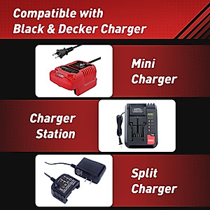 3500mAh LBXR20 Battery for Black and Decker 20V Battery Replacement 20Volt Max Lithium-ion LB20 LBXR20 LBXR2020 20V Lithium-ion Weed Eater Trimmer Cordless Tool Battery 2Pack Just for Black and Decker