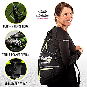 Franklin Sports Pickleball Bags - Pickleball Sling Bag Backpack for Gear + Equipment - Pickleball Bag for Men + Women - Holds Paddles, Pickleballs + Accessories - Official US Open Pickleball Bag