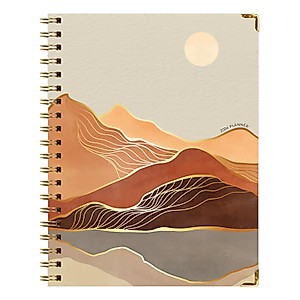 Global Printed Products, HARDCOVER 2024 Planner: (November 2023 Through December 2024) 8.5"x11" Daily Weekly Monthly Planner Yearly Agenda Bookmark, Pocket Folder & Sticky Note Set (Golden Desert)