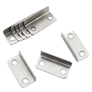 ITROLLE 8PCS Metal Reliable Efficacy Angled Drawer Lock Strike Plate Angled Drawer Lock Strike Plate for Door Panels Home Office Cabinet Cupboard Drawer with Screws