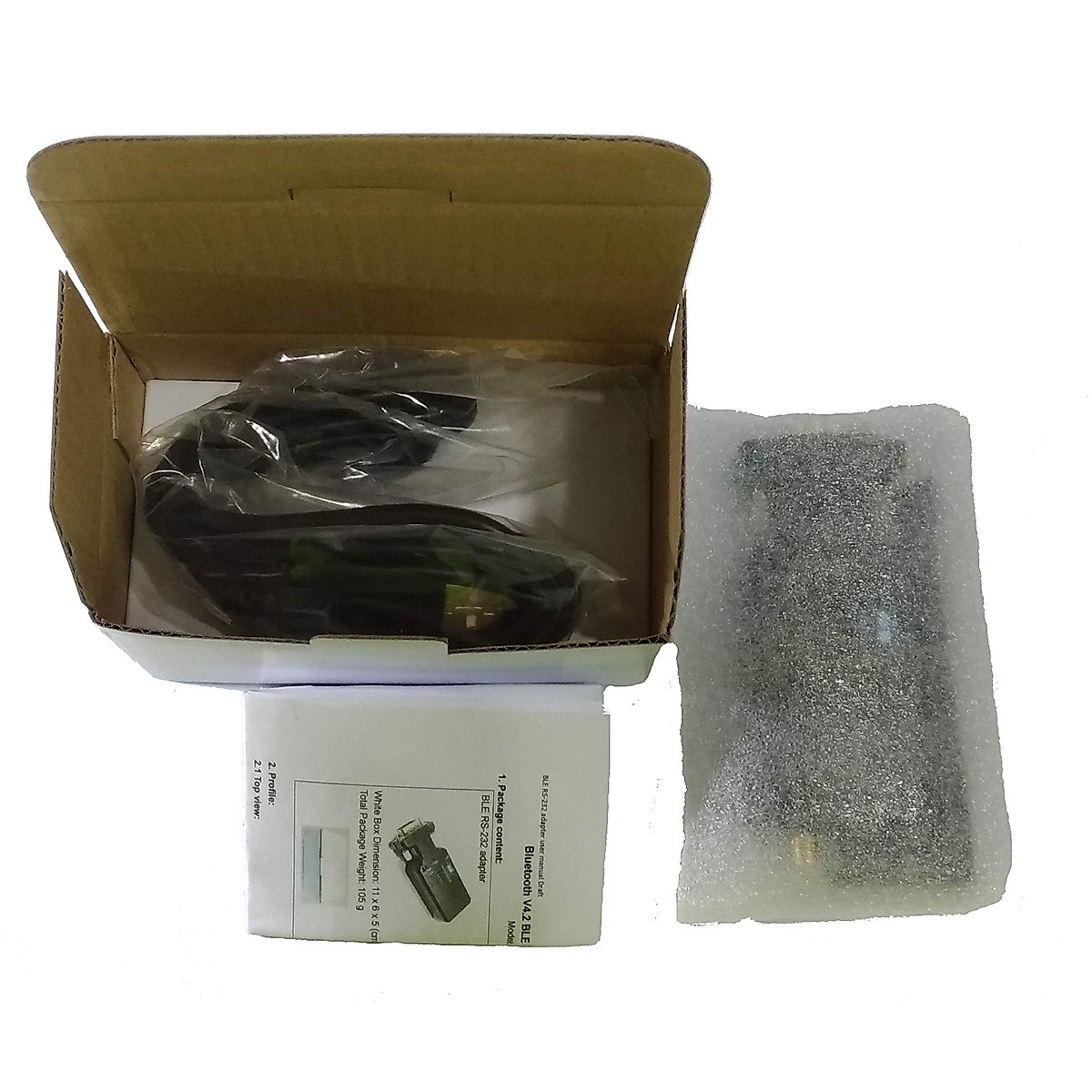 Gozens Bluetooth V4.2 BLE RS-232 Adapter External dipole Antenna for All OS Platform, iOS, Android, Windows or etc.