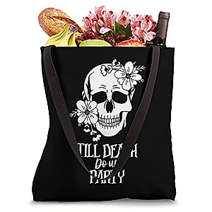 Bride or Die Skull Halloween Gothic Style Bachelorette Party Tote Bag