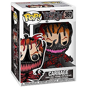 POP Marvel: Venom - Carnage Cletus Kasady Funko Pop! Vinyl Figure (Bundled with Compatible Pop Box Protector Case), Multicolored, 3.75 inches
