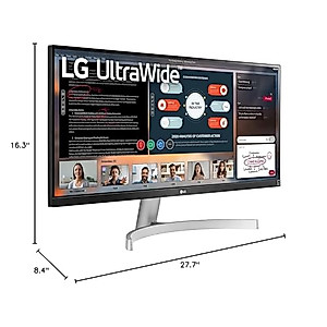 LG 2023 Newest UltraWide WFHD 29 Inch Computer Monitor, 21:9 Curved UltraWide(2560x1080) Full HD IPS Display, 99% sRGB, HDR10, IPS with HDR 10 Compatibility, 75Hz Refresh Rate Bundle with Cefesfy