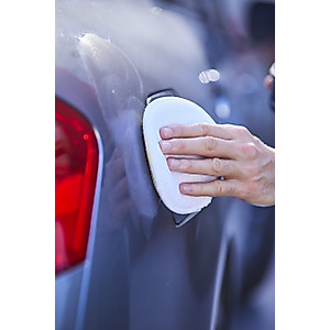 VIKING Cotton Terry Cloth Applicator Pads, Car Wax Applicator, 5 Inch Diameter, Cream, 6 Pack