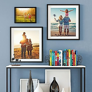 Oreichar Art 5x7 Tabletop Picture Frames, Display Pictures 4x6 with Mat or 5x7 without Mat, Wall Mounting Photo Frame, Set of 2