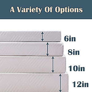 Dyonery Twin Mattress 6 Inch Green Tea Memory Foam Mattress in a Box, CertiPUR-US Certified Fiberglass Free Gel Mattress, Twin mattresses for Kids Medium Firm 38"x75"