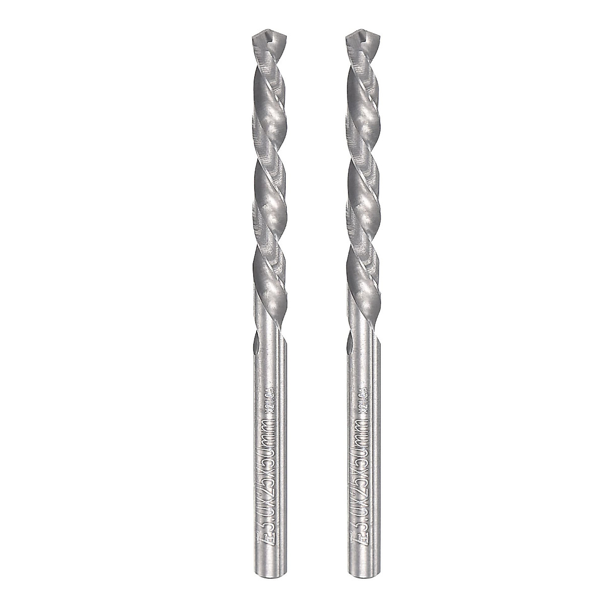 uxcell Solid Carbide Twist Drill Bits 3mm, Metric Left Hand Spiral Flutes Straight Shank Tungsten Steel Drilling Tool for Stainless Steel Alloy Metal, 2pcs