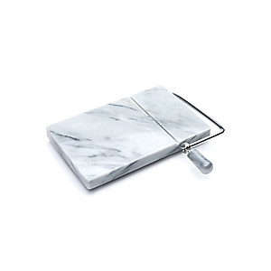 Fox Run Brands Marble Cheese Slicer with 1 Replacement Wire, 5 x 8.25 x 1.25 inches, White