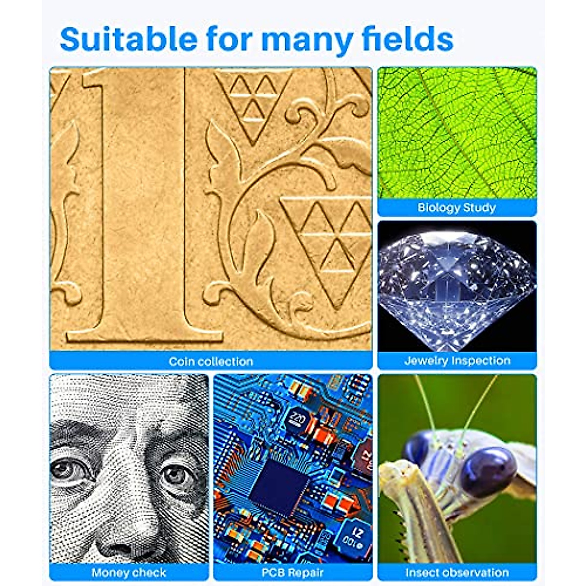 Wireless Digital Microscope Handheld USB HD Inspection Camera 50x-1000x Magnification with Flexible Stand Compatible with iPhone, iPad, Samsung Galaxy, Android, Mac, Windows Computer (Black)