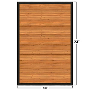 Oriental Furniture Bamboo Rug - Burnt Bamboo - 4' x 6'