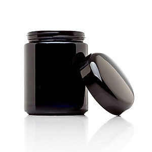 Infinity Jars 250 ml (8.5 fl oz) Tall Black Ultraviolet Refillable Empty Glass Screw Top Jar 2-Pack
