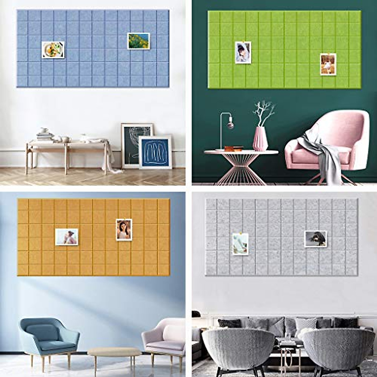 Nordic Small Checkered Felt Message Board, Kindergarten Photo Background Wall Stickers, Cork Display Board Bulletin Board