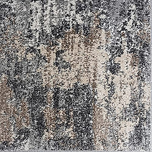 LUXE WEAVERS Euston Collection 7679 Grey 5x7 Abstract Area Rug