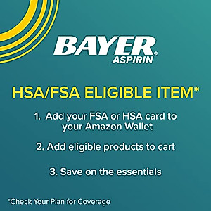Bayer Aspirin 81mg Enteric Coated Tablets 300ct and 2 Count Travel Pack of Genuine Aspirin 325mg Coated Tablets