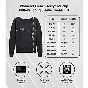 Instant Message - Scandinavian Snowglobe - Ladies French Terry Pullover - Size Medium Heather Charcoal