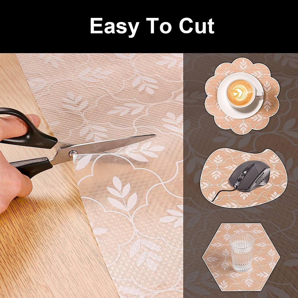 Cooyes Shelf Liner Drawer Liners, Shelf Liners for Kitchen Cabinets, Non-Adhesive Cabinet Liner, EVA Waterproof Non-Slip Refrigerator Liners for Kitchen Drawers (Transparent, 11.8 in x 9.9ft)