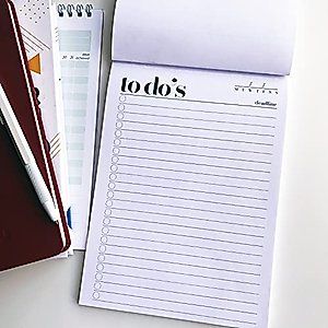 To Do List Notepad A5 Size (8.3"X5.8") Daily To Do List Planner, Productivity Planner, Stylish Design, Quality Thick Paper, Hardcover, Undated, Ruled Pages, Checkboxes, Deadline Column, Date Section.