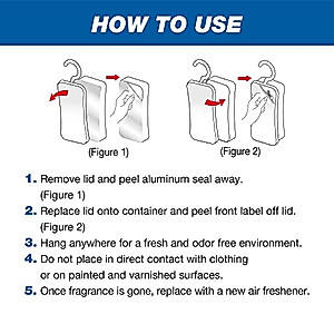 airBOSS Closet Air Freshener, Continuously Releases Fragrance, Fresh Linen, 4 Oz Hanger (Pack of 6)