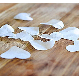 White Tissue Paper Heart Confetti 1 inch Biodegradable Confetti Paper for Wedding Party Filled Balloon or Table Decor Pack of 4000