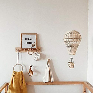 xiuersty Rattan Hot Air Balloon Wall Decor Woven Wall Hanging Hot Air Balloon for Kids Room Art Photography Apartment Dorm Room Backdrop Pendant Decoration