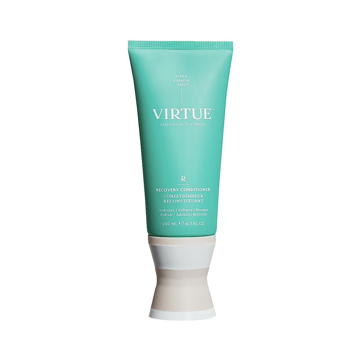 VIRTUE Recovery Conditioner with Keratin Hydrates, Softens, and Renews Damaged Hair, Sulfate Free, Color Safe