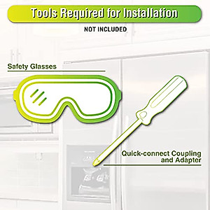 Homewerks 7252-25-14-PTC Ice Maker Supply Line and Humidifier Installation Kit 1/4-Inch x 25ft Push to Connect Poly Tube Universal Compatibility, Brass