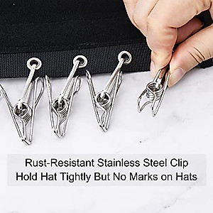 LEKUSHA Cap Organizer Hanger, 10 Baseball Cap Holder, Hat Organizer Storage for Closet - Change Your Cloth Hanger to Cap Organizer Hanger - Keep Your Hats Cleaner Than a Hat Rack, Black