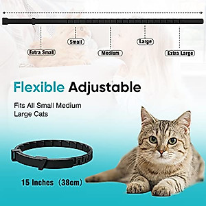 Calming Collar for Cats 4 Pack Calming Cat Collars Anxiety Relief Lasts 30 Days Pheromone Collar for Cats Adjustable Appeasing Calming Collar For Kitten Kitty Calm Collar Cat Make Comfortable Relaxed