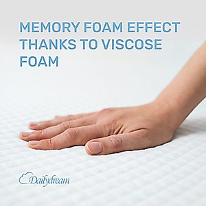 Dailydream viscoelastic Mattress Topper with Memory Foam, Edition Clean Ocean (King, Model M - 176 up to 220 lbs)