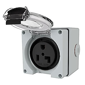 STARELO 30Amp Power Outlet Box,NEMA 5-30R Receptacle 125Volt,Outdoor dustproof and Weatherproof for RVs, Electric Vehicles, generators, Welding Machines, etc.ETL Listed.(NEMA 5-30R Box)
