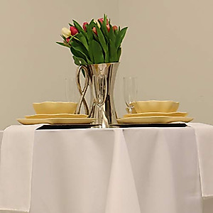 Kadut Square Tablecloth 70 x 70 Inch White Square Table Cloth for Square or Round Table | Heavy Duty | Washable Tablecloth for Parties, Weddings, Kitchen, Restaurant, Wrinkle-Resistant Table Cover