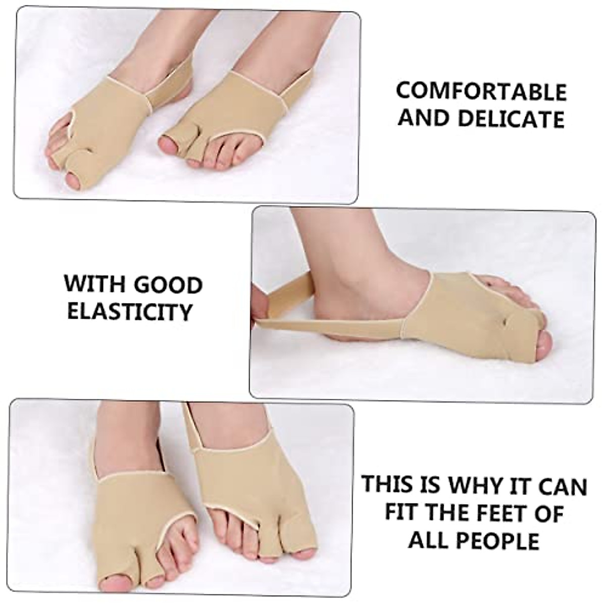 Healeved Wrist Supports Foot Protector Wrist Splints Thumb Splint Silicone Socks 2 Pairs Bunion Night Splint Silicone Spacers Bunion Hallux Valgus Correct Cover Socks