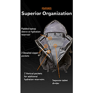 Mystery Ranch 2 Day Backpack - Tactical Daypack Molle Hiking Packs, Black, SM/MD