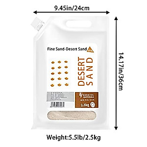 Tfwadmx Hamster Desert Bath Sand 5.5LB Small Animals Dust Free Bathing Sand Gerbil Cleansing Potty Litter Sand for Chinchilla Rat (Fine Sand)